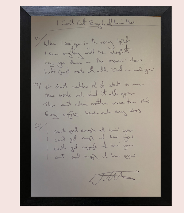 Hand-Written Lyrics – The Vintage Explosion